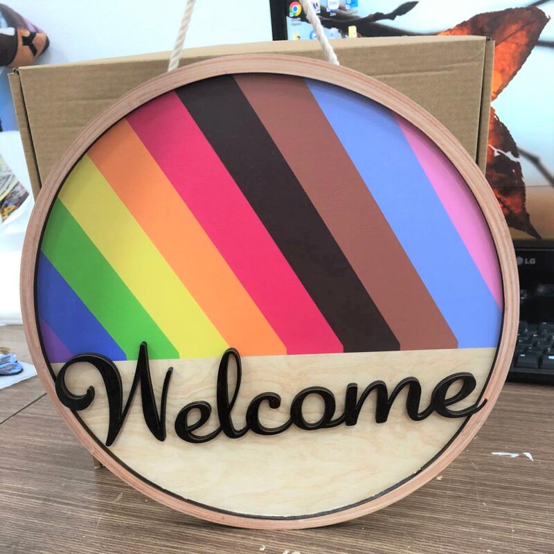 LGBT Welcome Sign, Door Hanger, LGBTQ art, Pride Gifts, Pride Home ... LGBT Welcome Sign, Door Hanger, LGBTQ art, Pride Gifts, Pride Home ...